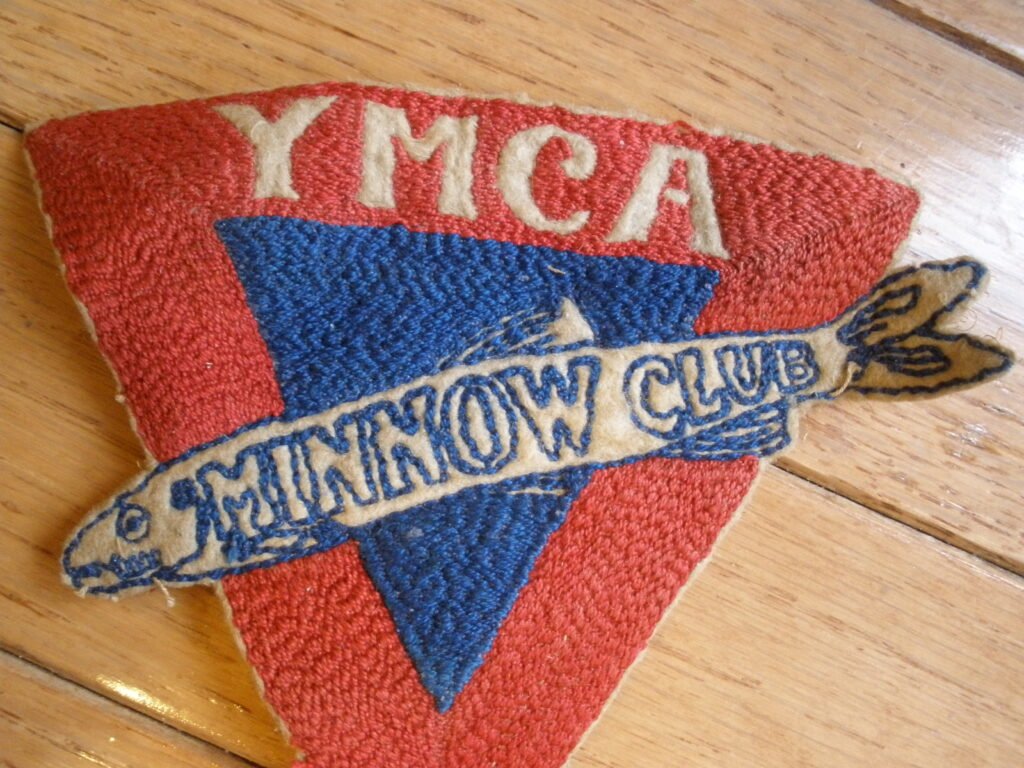 WWI era YMCA FLYING FISH MINNOW CLUB JACKET PATCH – SUPERNOVA ANTIQUES