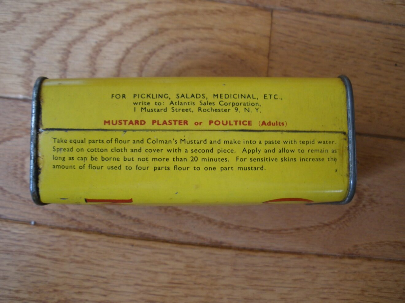 Mid-Century COLMAN’S MUSTARD TIN – England – SUPERNOVA ANTIQUES