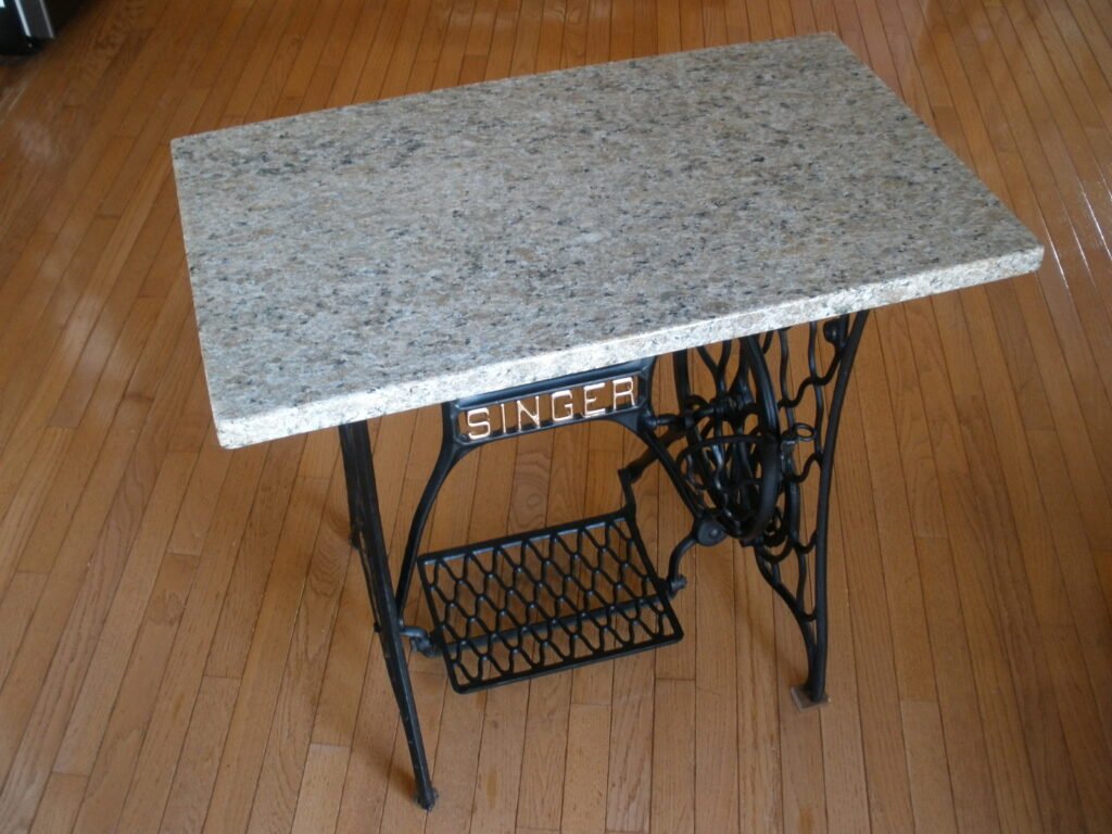 Early 1900s SINGER SEWING TREADLE BASE & MARBLE TOP – SUPERNOVA ANTIQUES