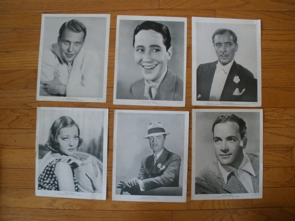 6 Different 1930s HOLLYWOOD ACTOR PUBLICITY HEAD SHOTS – SUPERNOVA ANTIQUES