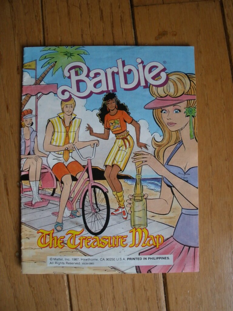 1987 BARBIE MINATURE COMIC BOOK – THE TREASURE MAP – SUPERNOVA ANTIQUES