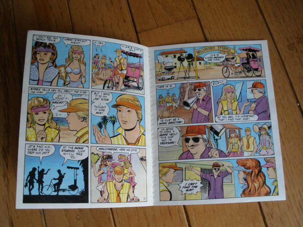 1987 BARBIE MINATURE COMIC BOOK – THE TREASURE MAP – SUPERNOVA ANTIQUES