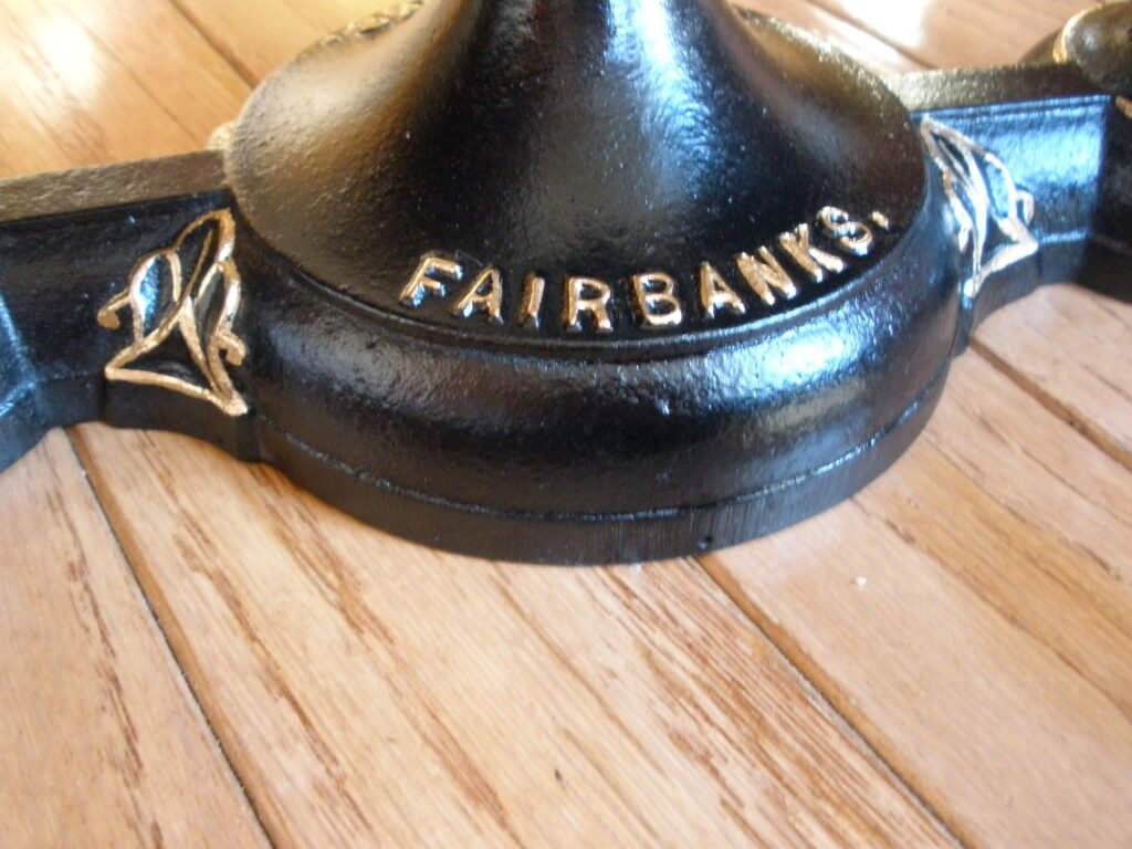 1920s FAIRBANKS BALANCE SCALE with PORCELAIN PLATES – SUPERNOVA ANTIQUES