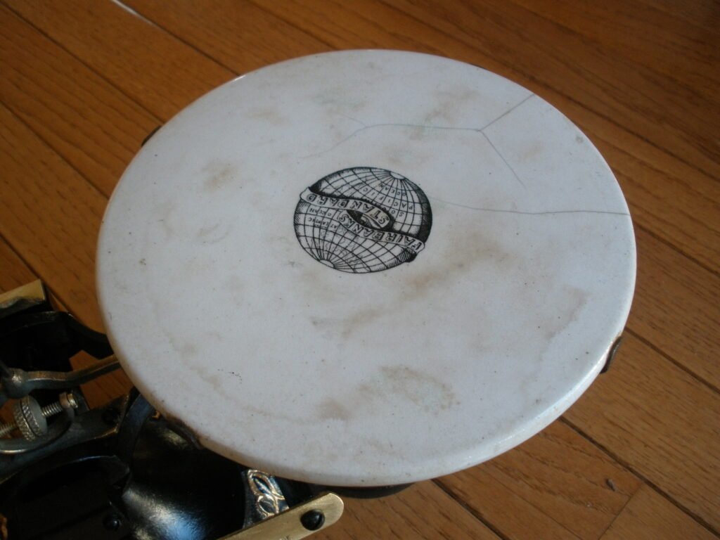 1920s FAIRBANKS BALANCE SCALE with PORCELAIN PLATES – SUPERNOVA ANTIQUES