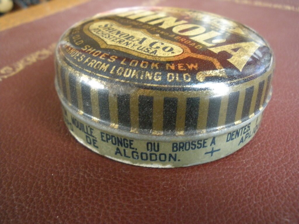 1930s SHINOLA WAX SHOE POLISH TIN & ORGINAL CARDBOARD BOX – Rochester ...