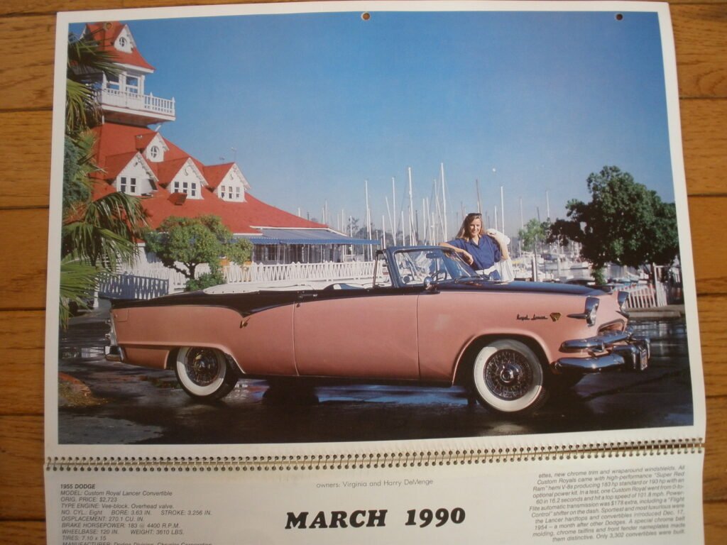 1990 COLLECTOR’S EDITION NAPA GIRLS & CLASSIC CARS CALENDAR – SUPERNOVA ...