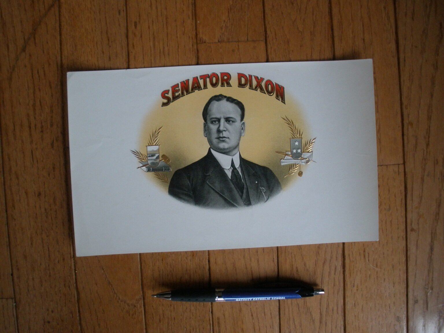 Original 1920s SENATOR DIXON CIGAR BOX LABEL – SUPERNOVA ANTIQUES
